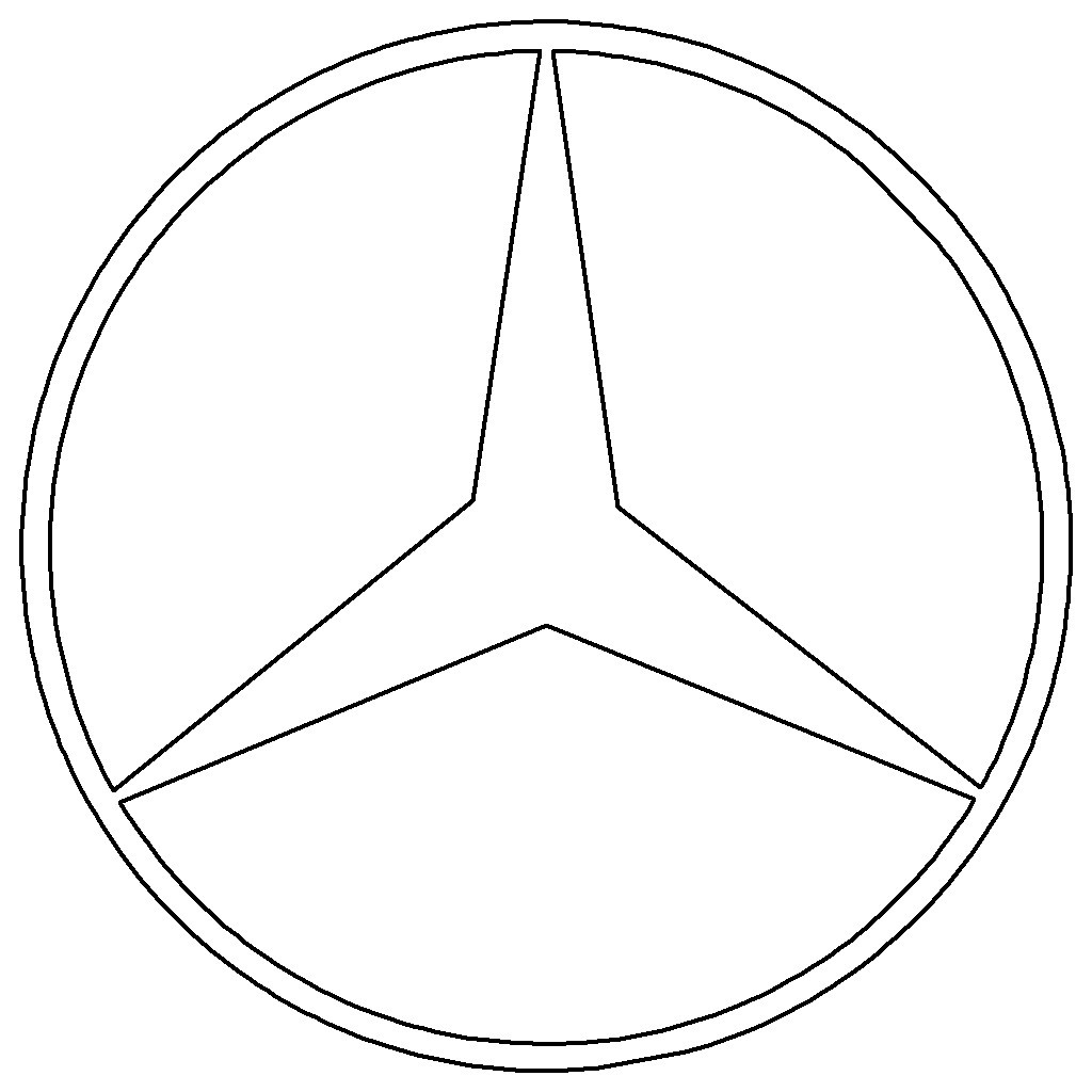 «Mercedes benz» (Модель v-2692) DXF, EPS, CAD 2D векторная модель