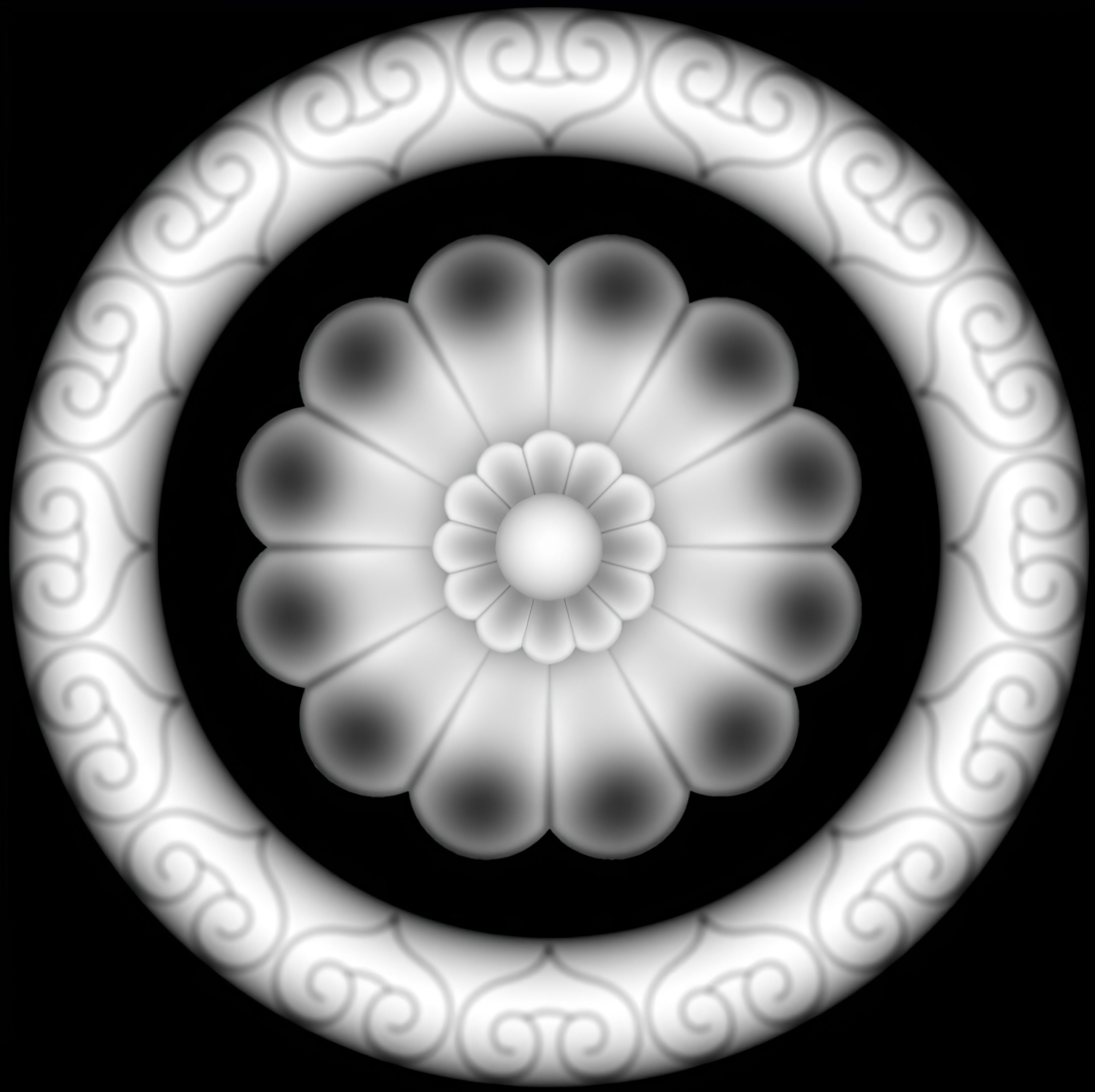 3D grayscale image