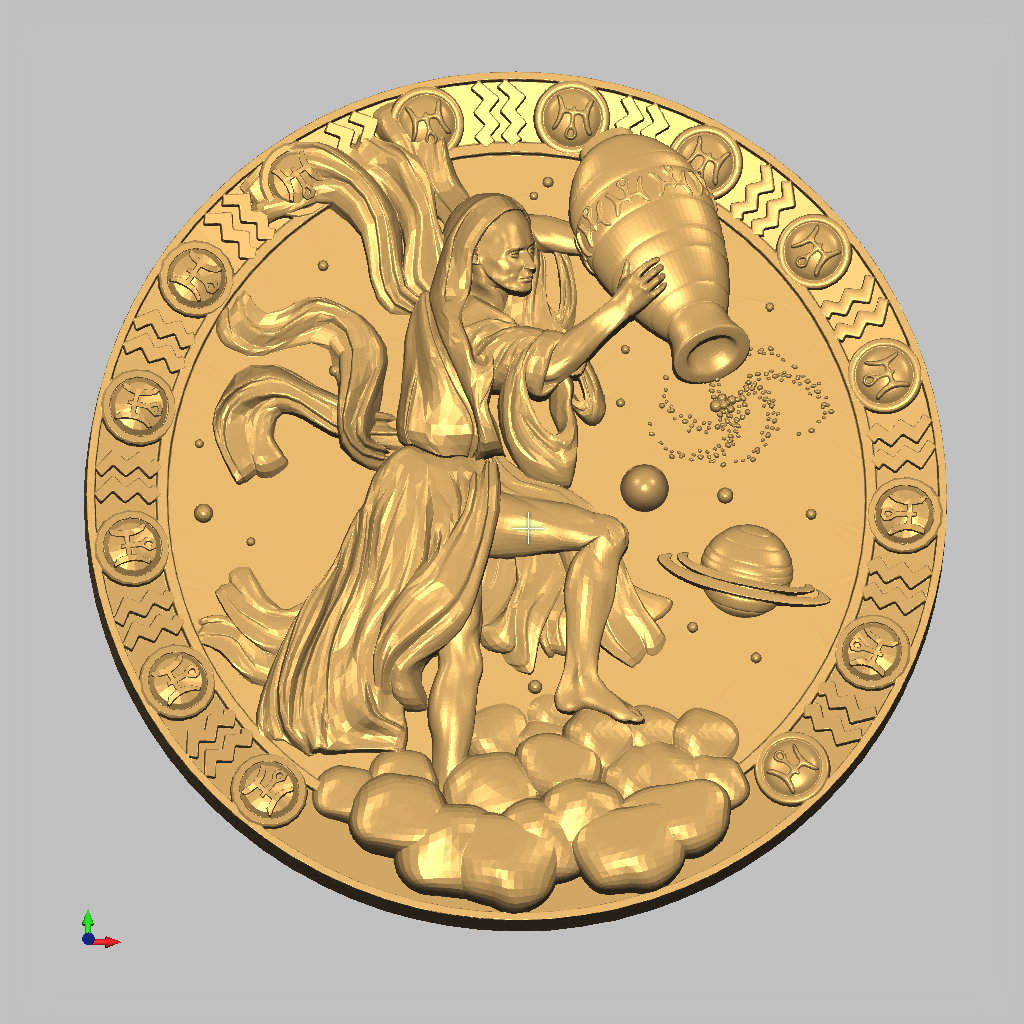 Zodiac sign "Aquarius" (Model 2924) STL download