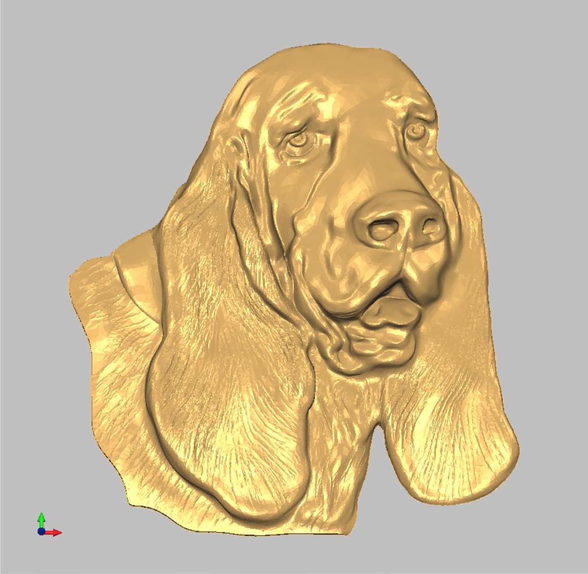 Bas-relief "Dog Bloodhound" (Model 4350) STL model for CNC router download