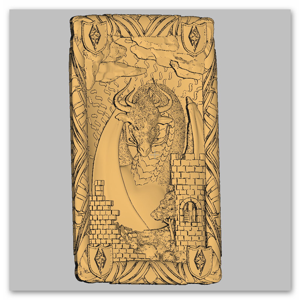 "Dragon at the Castle" (Model 5008) STL download