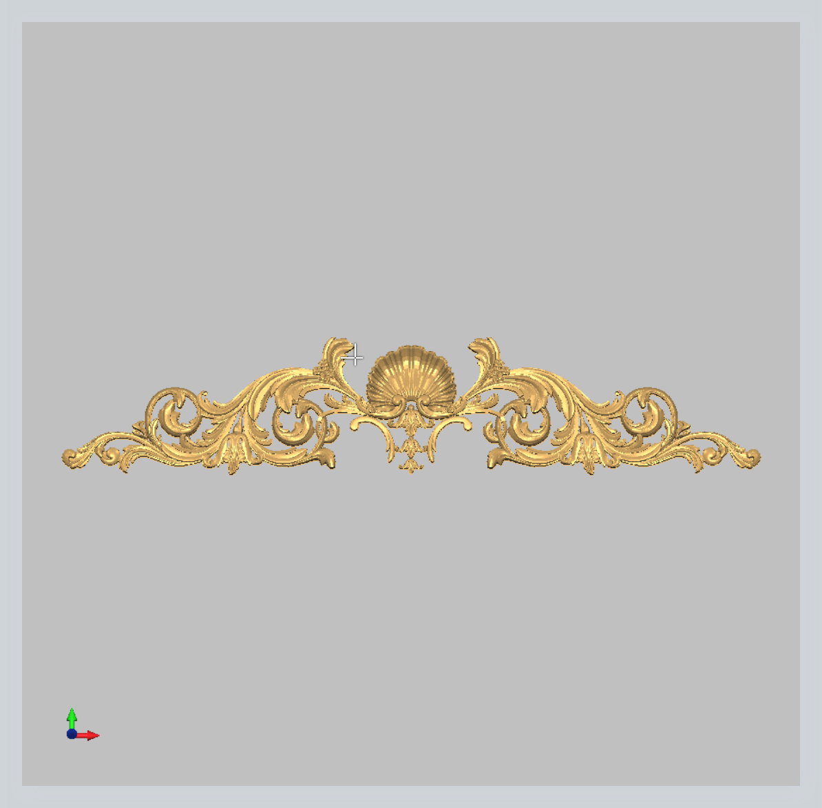 Central decor element (Model 1196) STL for router and milling machines ...