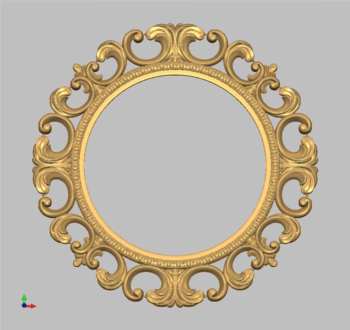 Frame round "Curls" (model 6139) STL model for CNC (CNC) Fraser download