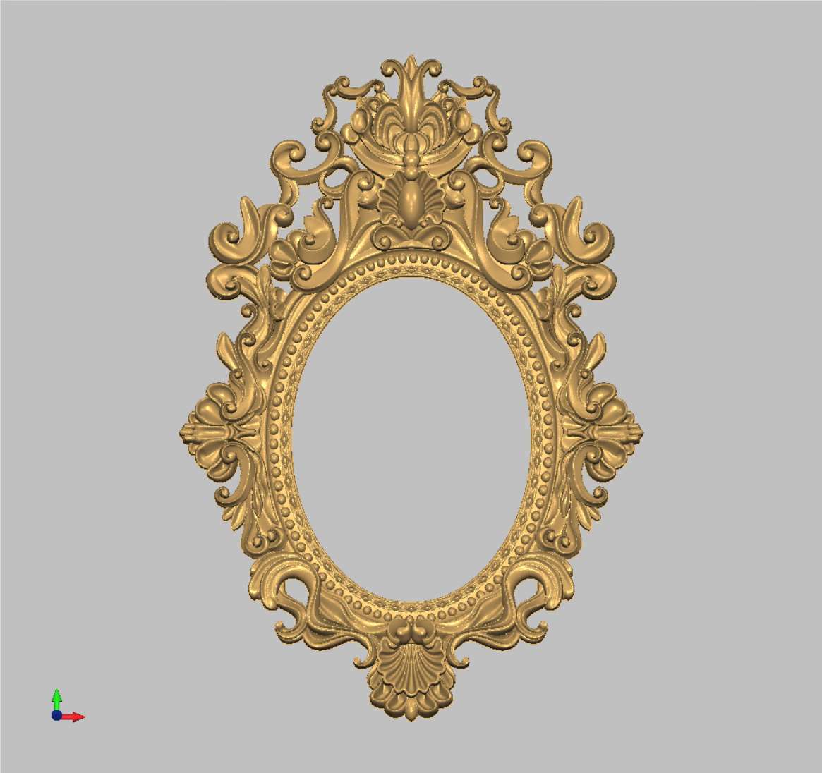 Oval frame «Rocale» (model 6171) STL model for CNC router free download