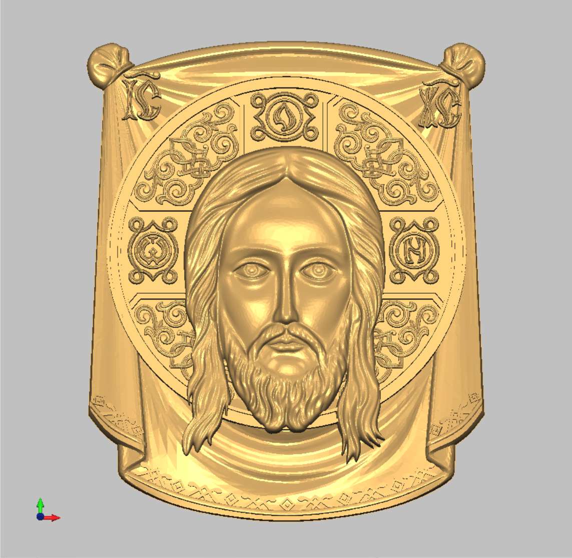 Icon "Saved not man -made" 2 (Model 921) STL model for CNC router download