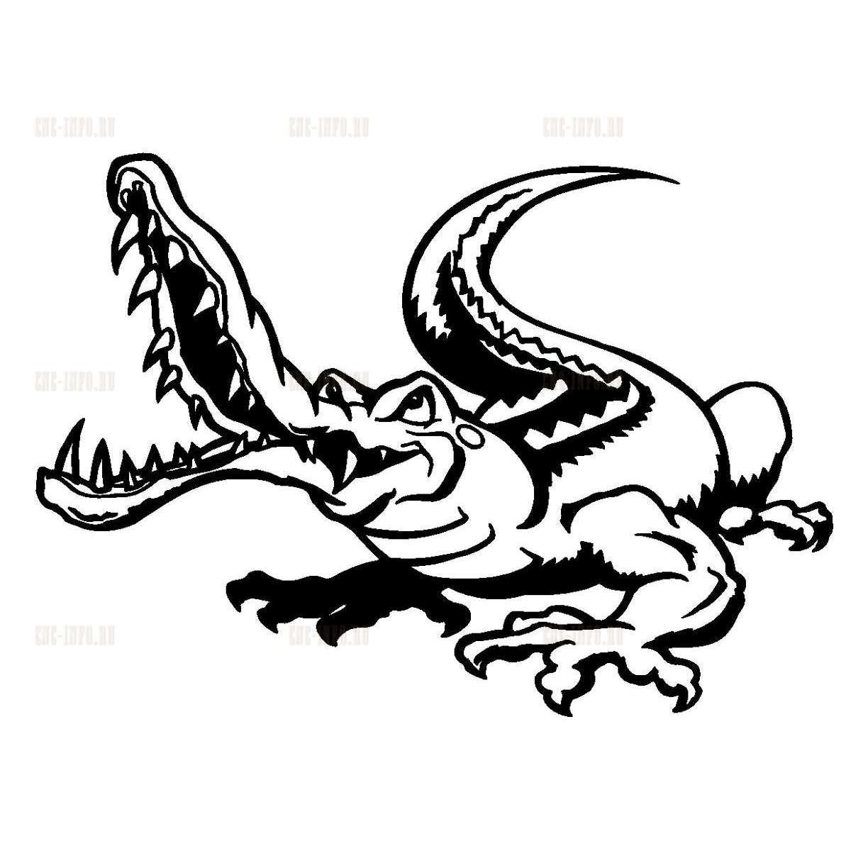Mascot «Creepy Crocodile» (model v-pann_1048) EPS, DXF, CDR, 2D vector ...