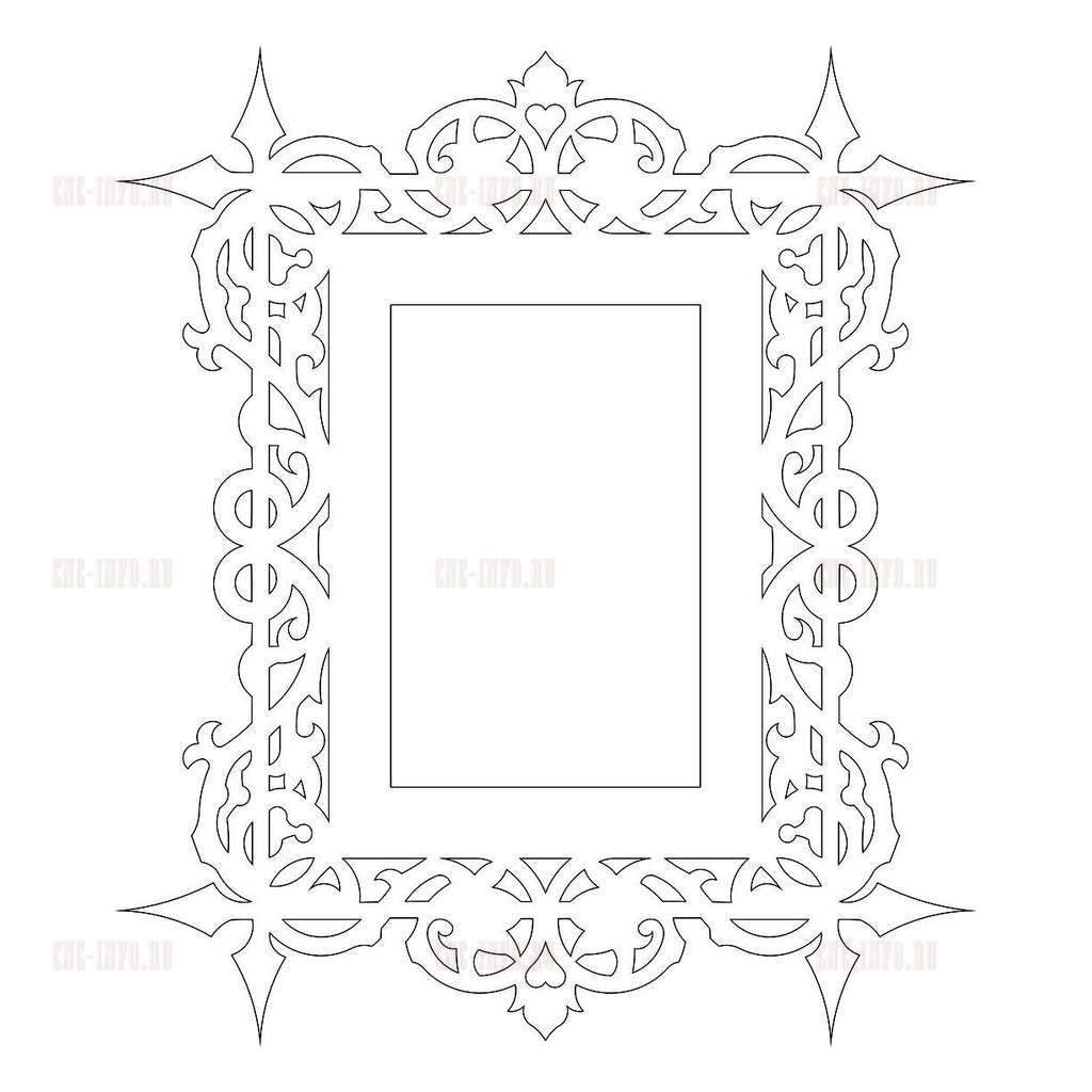 Vintage frame (model v-nfrad_0065) EPS, DXF, CDR, 2D vector model