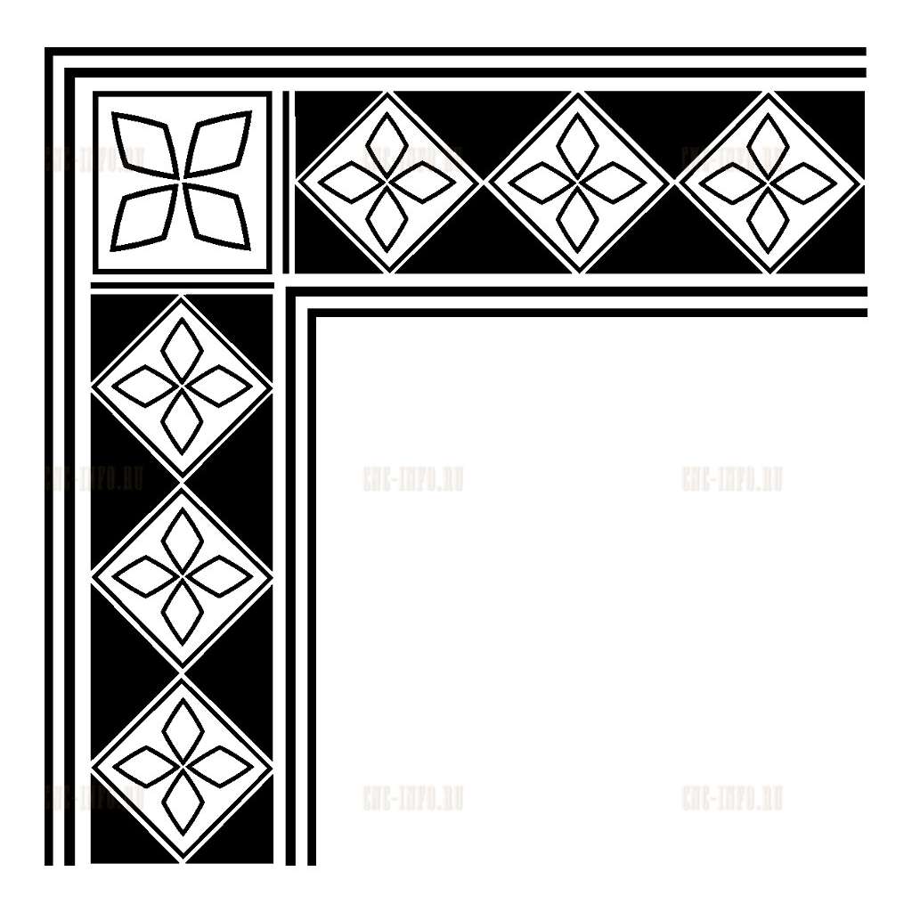 Corner «Geometry» (model v-nfrad_0150) EPS, DXF, CDR, 2D vector model