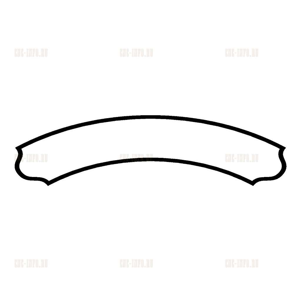 Frame «curved» (model v-nfrad_0388) EPS, DXF, CDR, 2D vector model