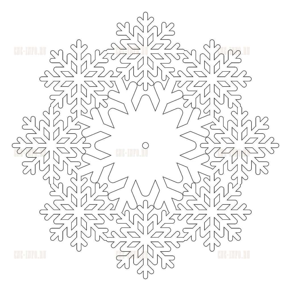 Watch «Snowflake» (model v-nkloc_0374) EPS, DXF, CDR, 2D vector model