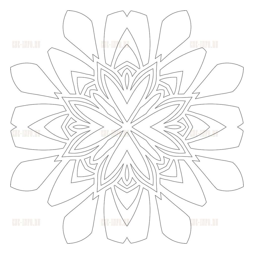 Mandala «Dawn» (model v-nman_0431) EPS, DXF, CDR, 2D vector model