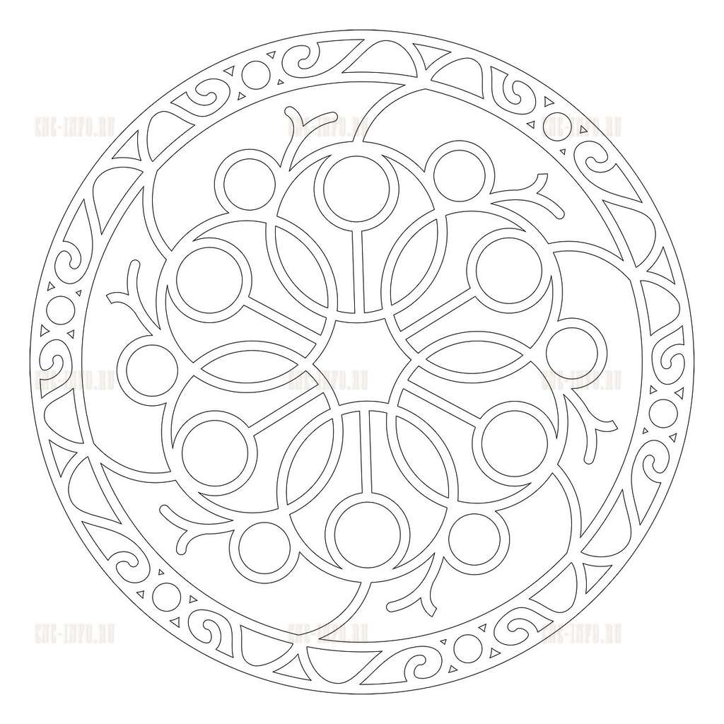Mandala «Heavenly Code» (model v-nman_0461) EPS, DXF, CDR, 2D vector model