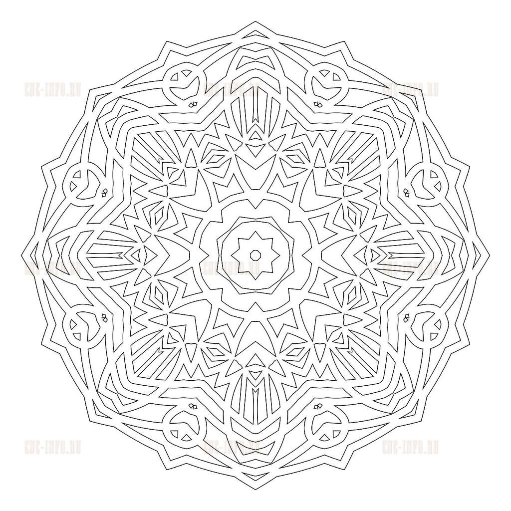 Mandala «Star Gate» (model v-nman_0518) EPS, DXF, CDR, 2D vector model