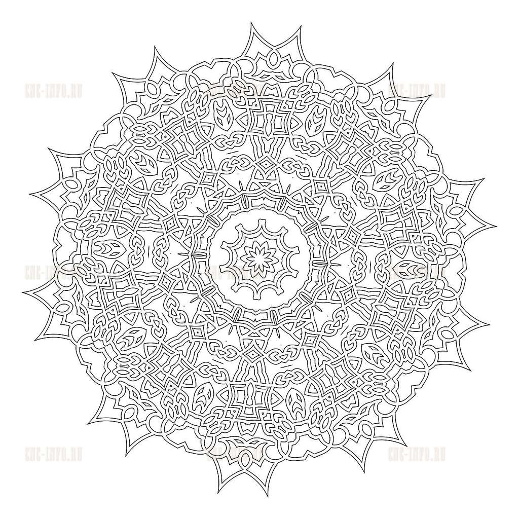 Mandala «Cosmic look» (model v-nman_0564) EPS, DXF, CDR, 2D vector model