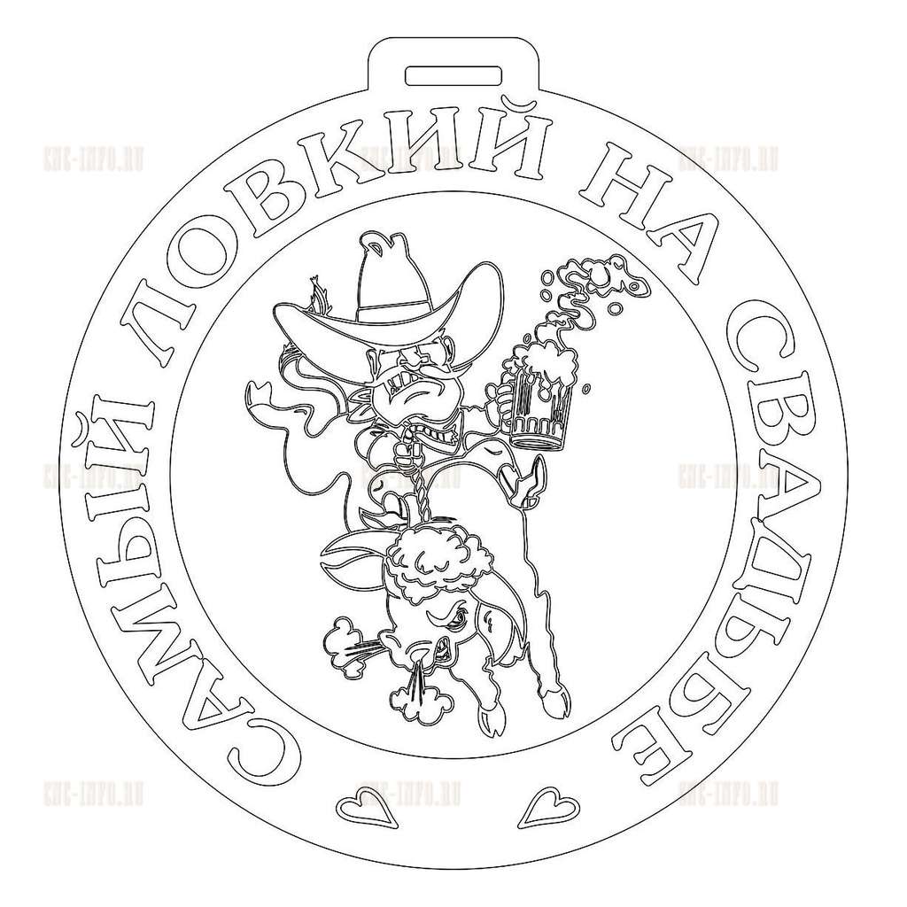 Suspension «Bull Cowboy» (model v-npen_0060) EPS, DXF, CDR, 2D vector model