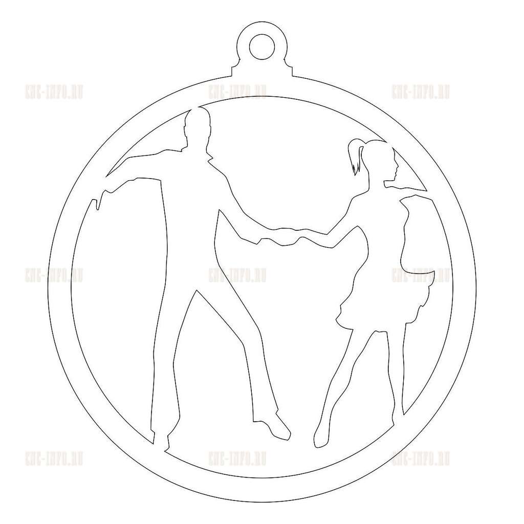 Suspension «Dancers» (model v-npen_0103) EPS, DXF, CDR, 2D vector model