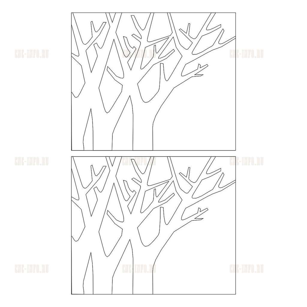 Decorative lattice «Wood» (model v-nscre_0049) EPS, DXF, CDR, 2D vector ...