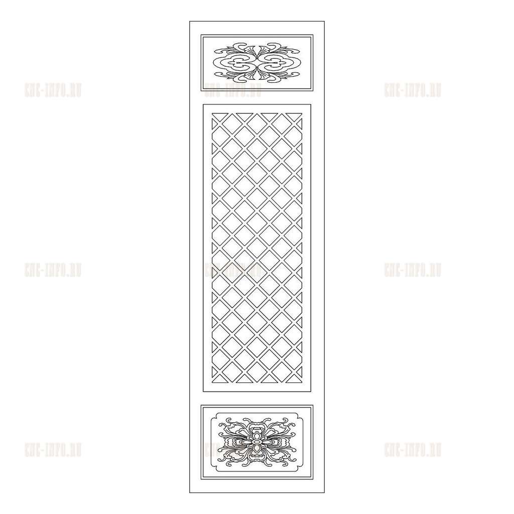Decorative lattice «Rhombus» (model v-nscre_0050) EPS, DXF, CDR, 2D ...