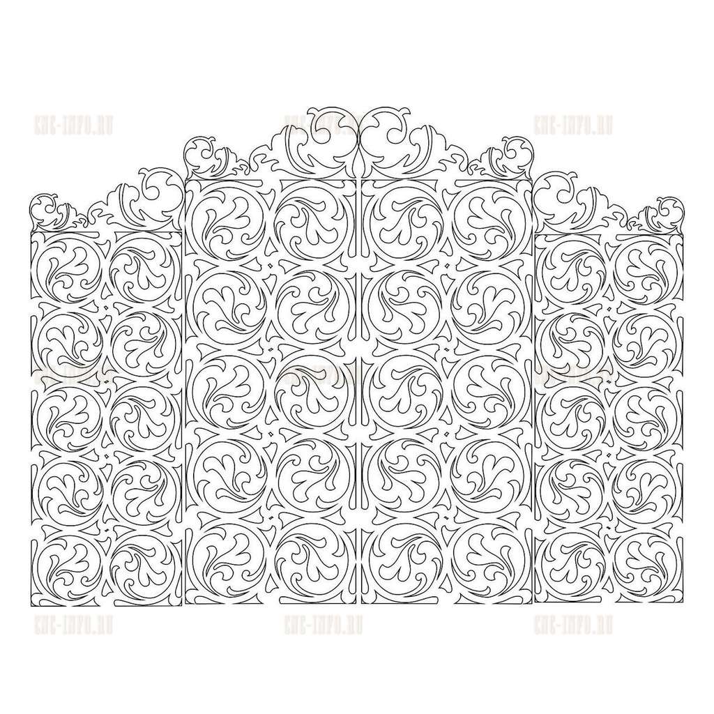 Wedding grate «openwork» (model v-nscre_0128) EPS, DXF, CDR, 2D vector ...