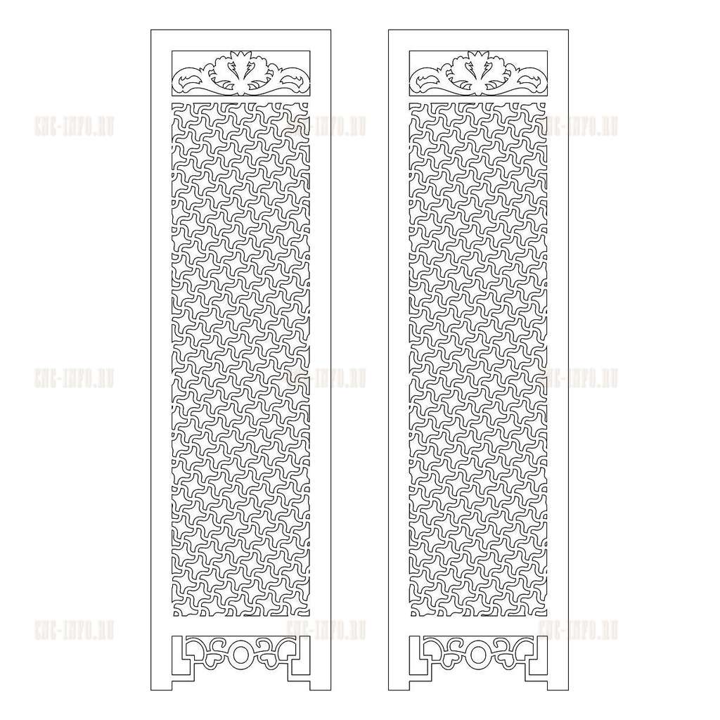 Decorative lattice «Wave» (model v-nscre_0146) EPS, DXF, CDR, 2D vector ...