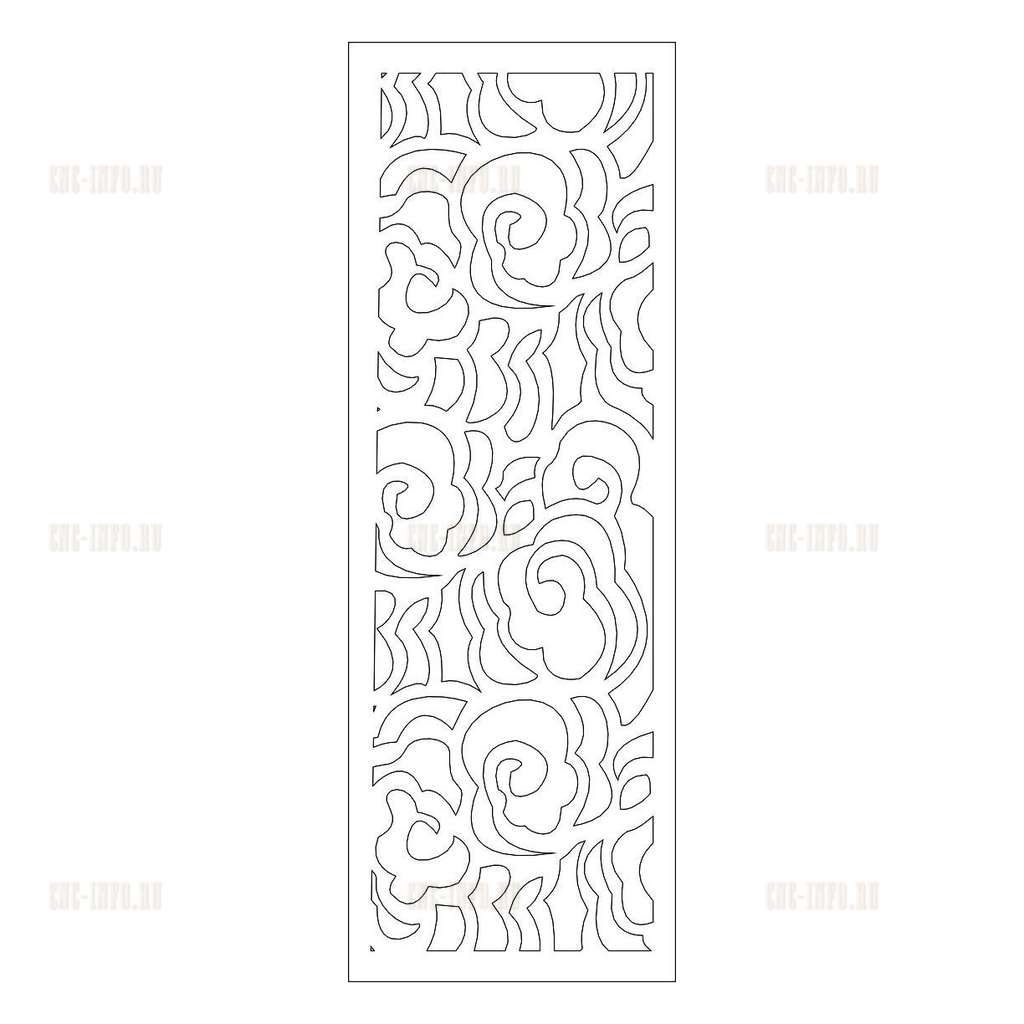 Decorative lattice «Wave» (model v-nscre_0185) EPS, DXF, CDR, 2D vector ...
