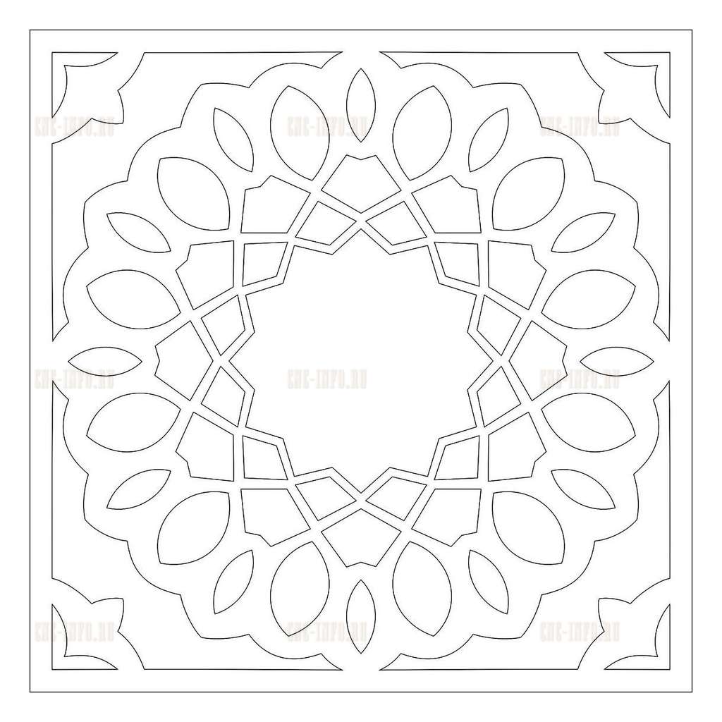 Decorative lattice «square pattern» (model v-nscre_0251) EPS, DXF, CDR ...