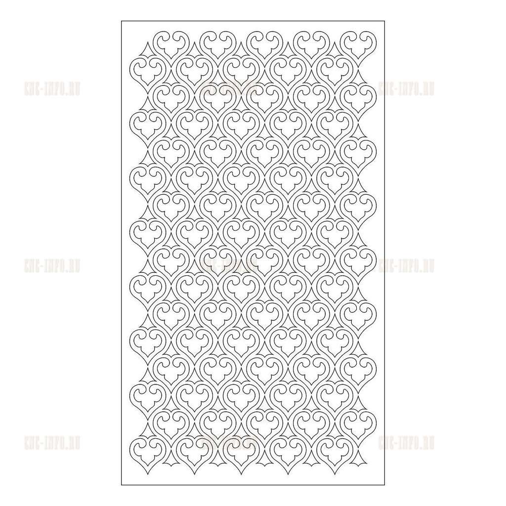 Decorative lattice «Heart» (model v-nscre_0479) EPS, DXF, CDR, 2D ...