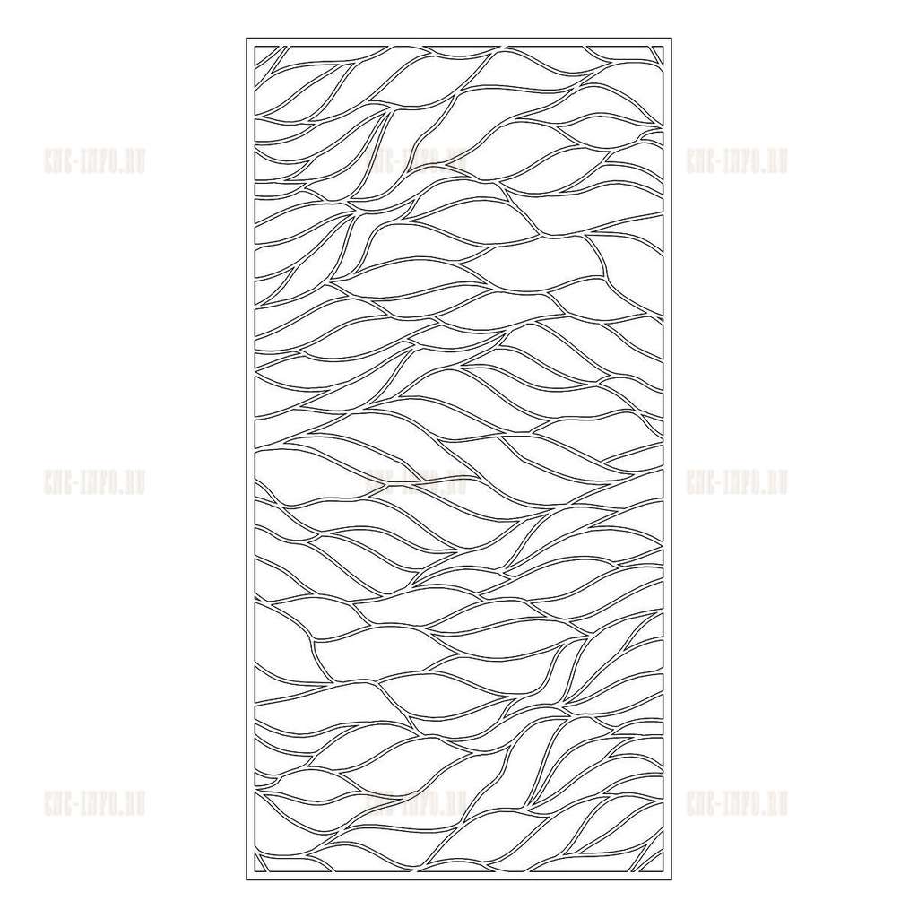 Decorative lattice «Wave» (model v-nscre_1178) EPS, DXF, CDR, 2D vector ...