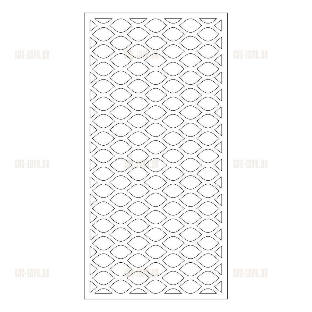 Decorative lattice «Wave» (model v-nscre_1185) EPS, DXF, CDR, 2D vector ...