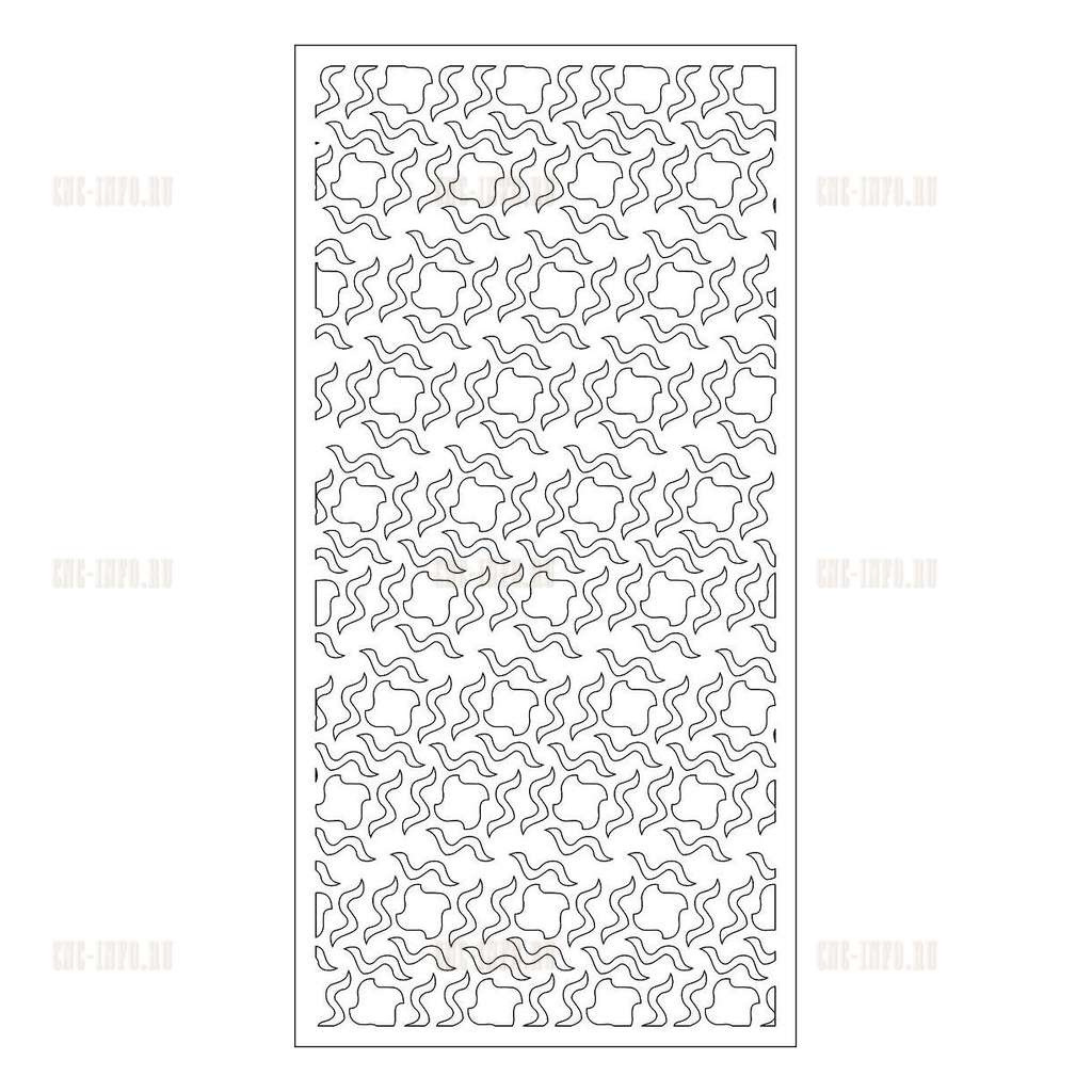 Decorative lattice «Wave» (model v-nscre_1200) EPS, DXF, CDR, 2D vector ...
