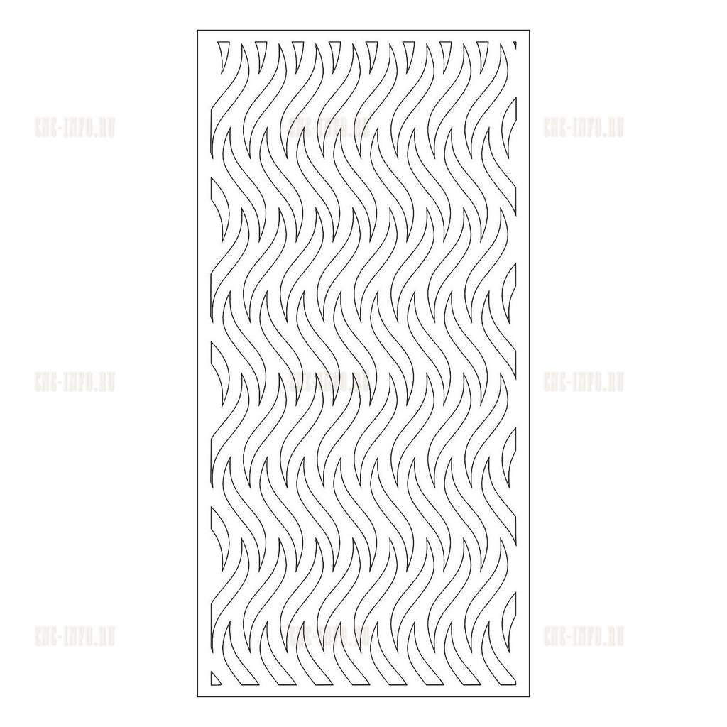 Decorative lattice «Wave» (model v-nscre_1369) EPS, DXF, CDR, 2D vector ...