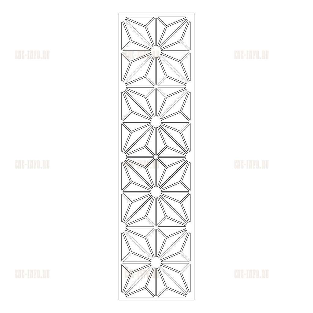 Decorative lattice «Geometry» (model v-nscre_1560) EPS, DXF, CDR, 2D ...