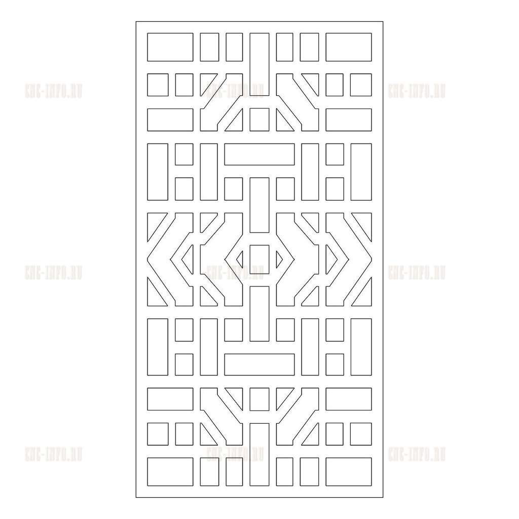 Decorative lattice «Geometry» (model v-nscre_1564) EPS, DXF, CDR, 2D ...