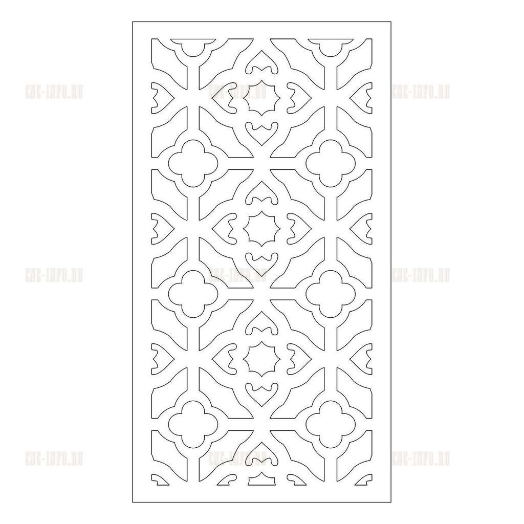 Decorative lattice «Geometry» (model v-nscre_1606) EPS, DXF, CDR, 2D ...
