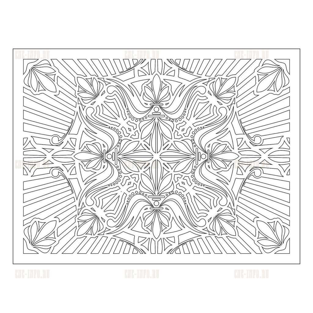 Decorative lattice «Geometry» (model v-nscre_1704) EPS, DXF, CDR, 2D ...