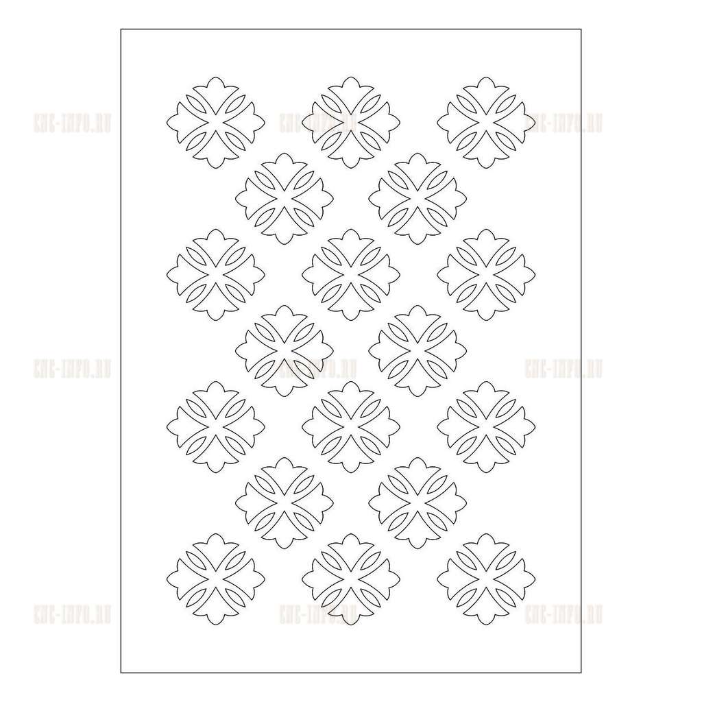 Decorative lattice «square pattern» (model v-nscre_1845) EPS, DXF, CDR ...