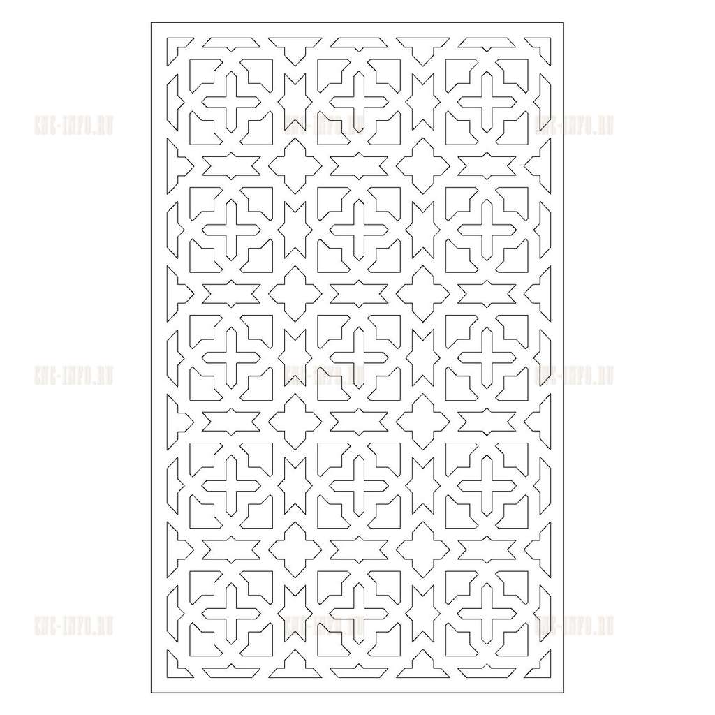 Decorative lattice «Geometry» (model v-nscre_2189) EPS, DXF, CDR, 2D ...