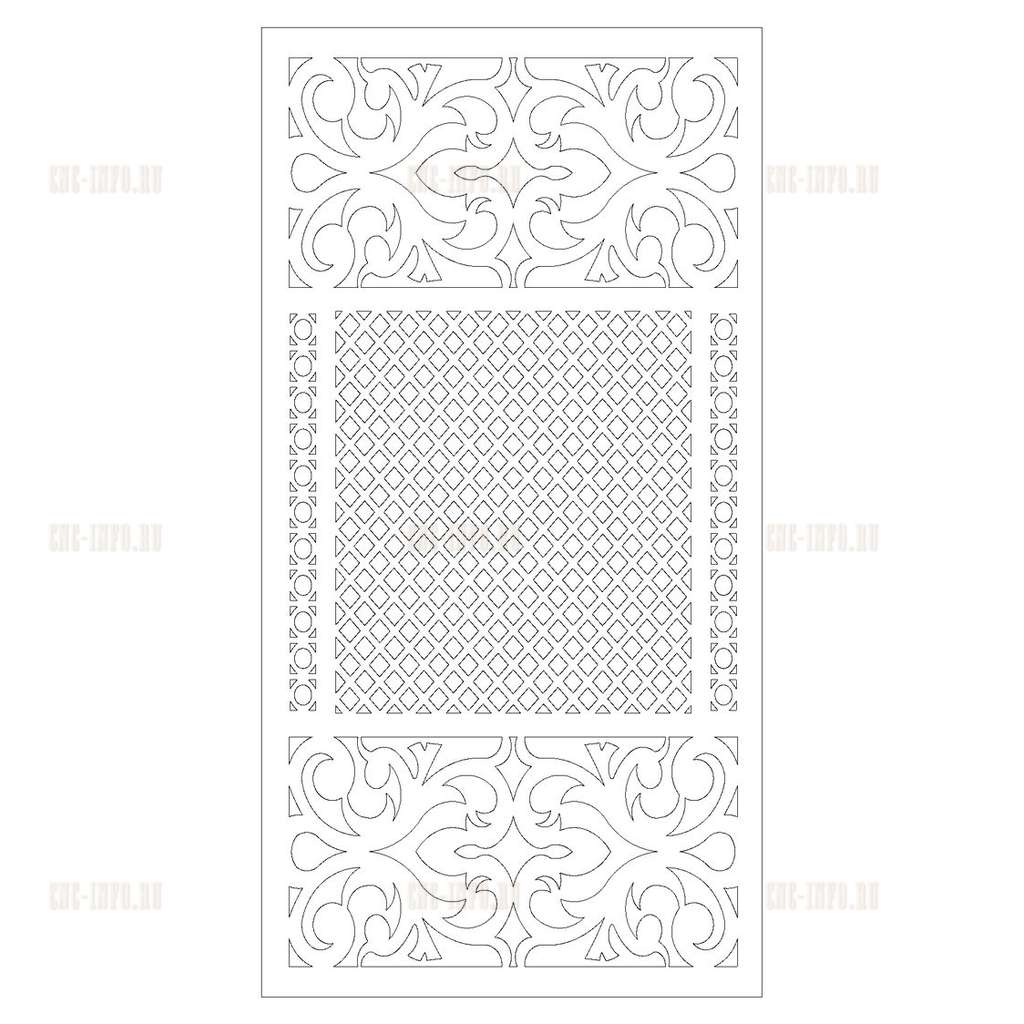 Decorative lattice «Geometry» (model v-nscre_2200) EPS, DXF, CDR, 2D ...