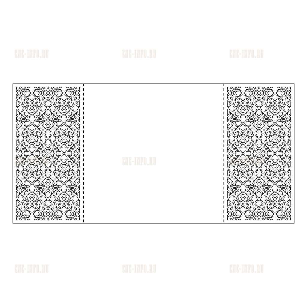Wedding postcard «Eastern pattern» (model v-nwed_0374) EPS, DXF, CDR ...