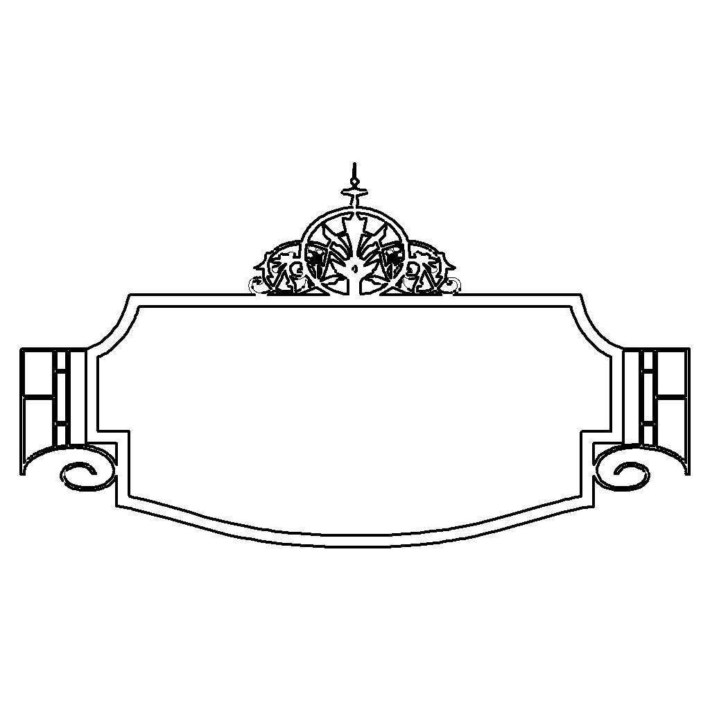 Frame (Model v-4702) DXF, EPS, CAD 2D vector model