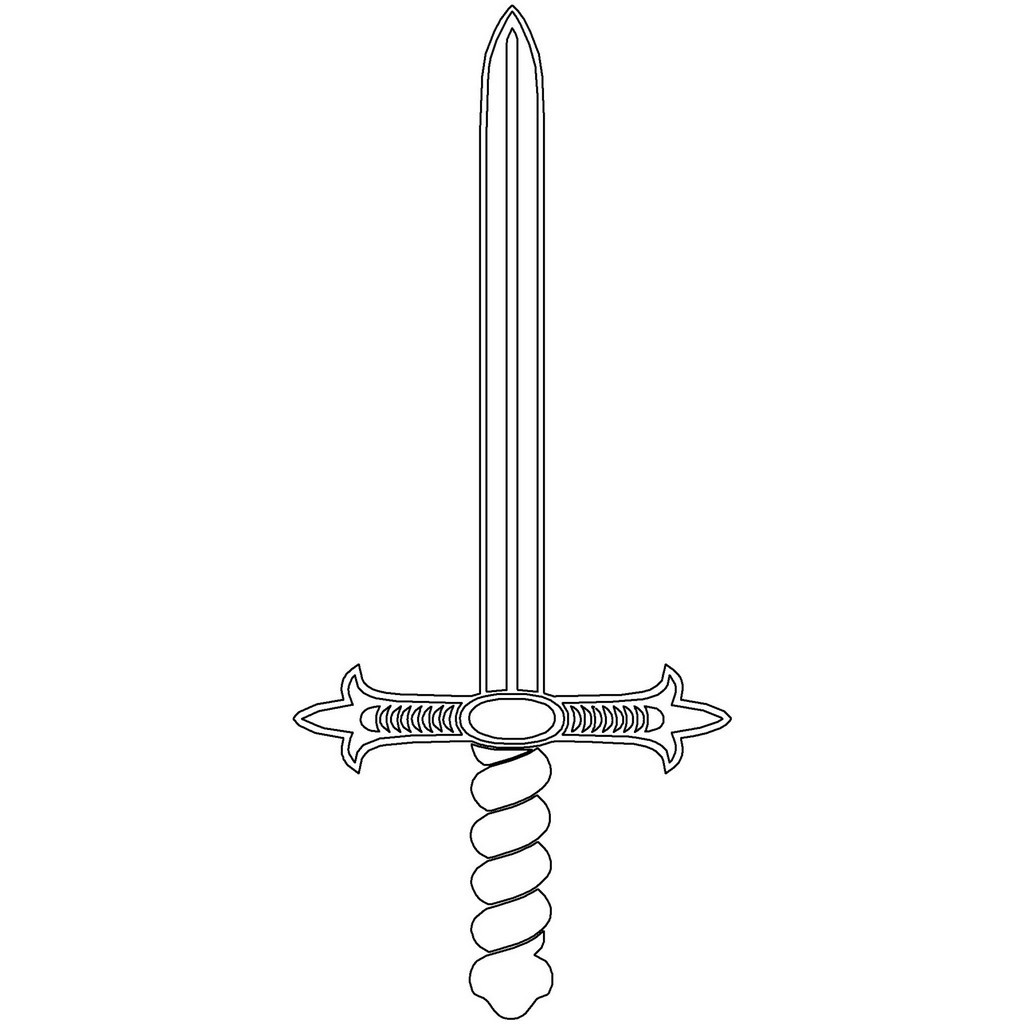«Sword heraldic» (Model v-1783) EPS, DXF, 2D vector model