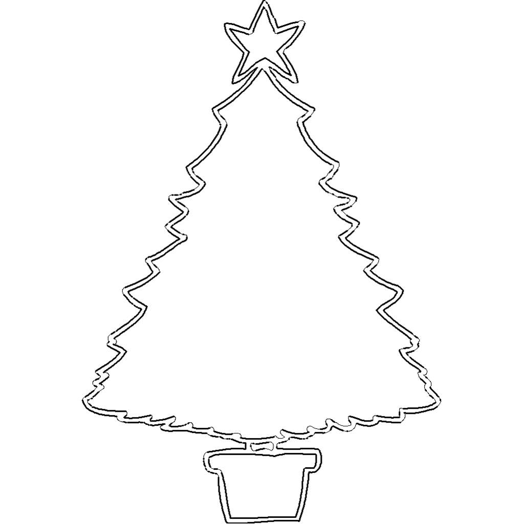 Christmas tree with a star (Model v-1924) EPS, DXF, 2D vector model