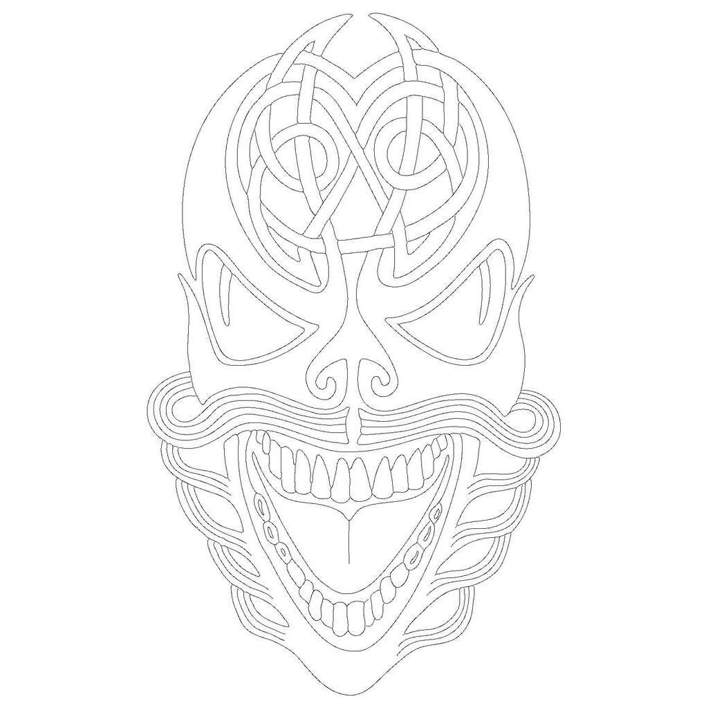 "Mask Shaman" (Model v-1113) EPS, DXF, 2D vector model
