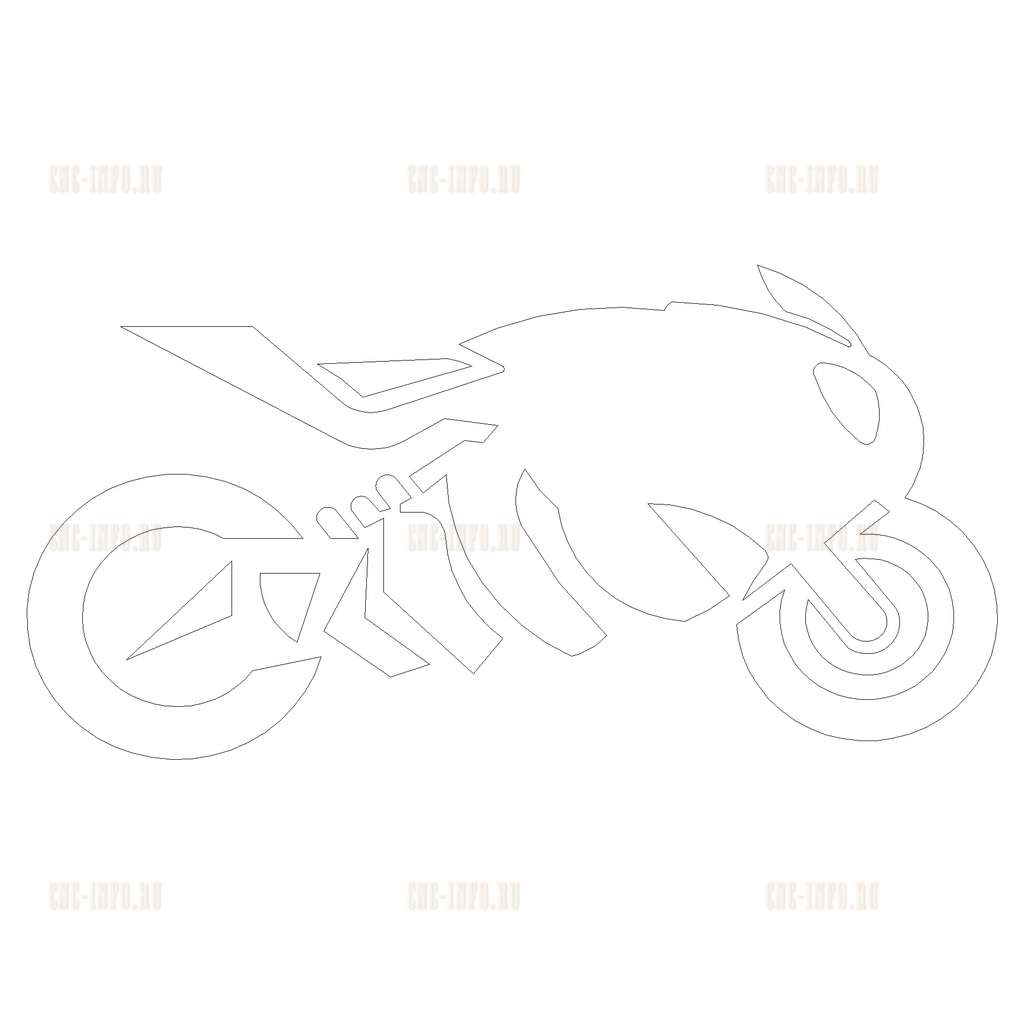 Stencil «Motorcycle» (model v-1209) EPS, DXF, CDR, 2D vector model