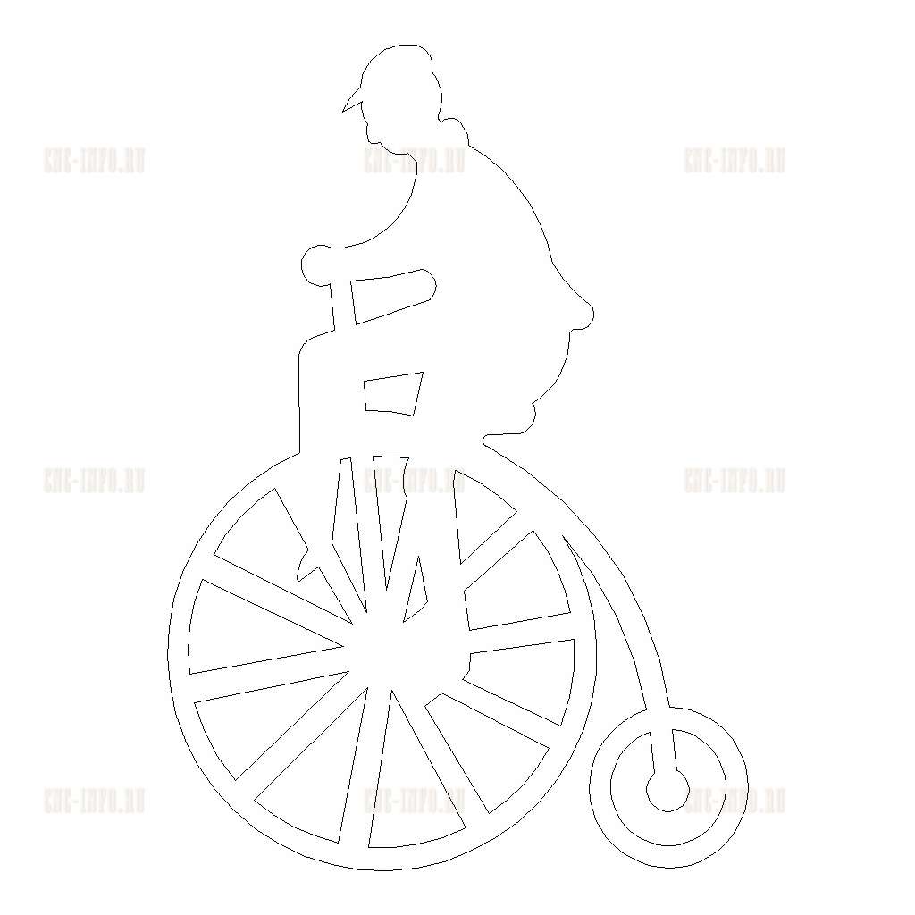 Stencil «Bicycle» (model v-1252) EPS, DXF, CDR, 2D vector model