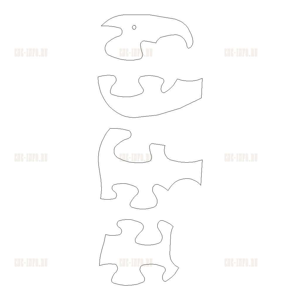 Puzzle «Elephant» (model v-1341) EPS, DXF, CDR, 2D vector model