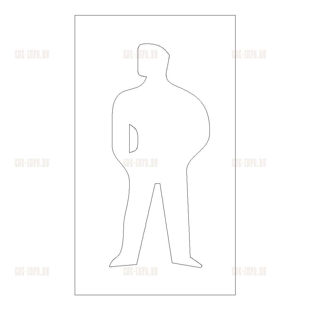 Stencil «Man» (model v-1392) EPS, DXF, CDR, 2D vector model