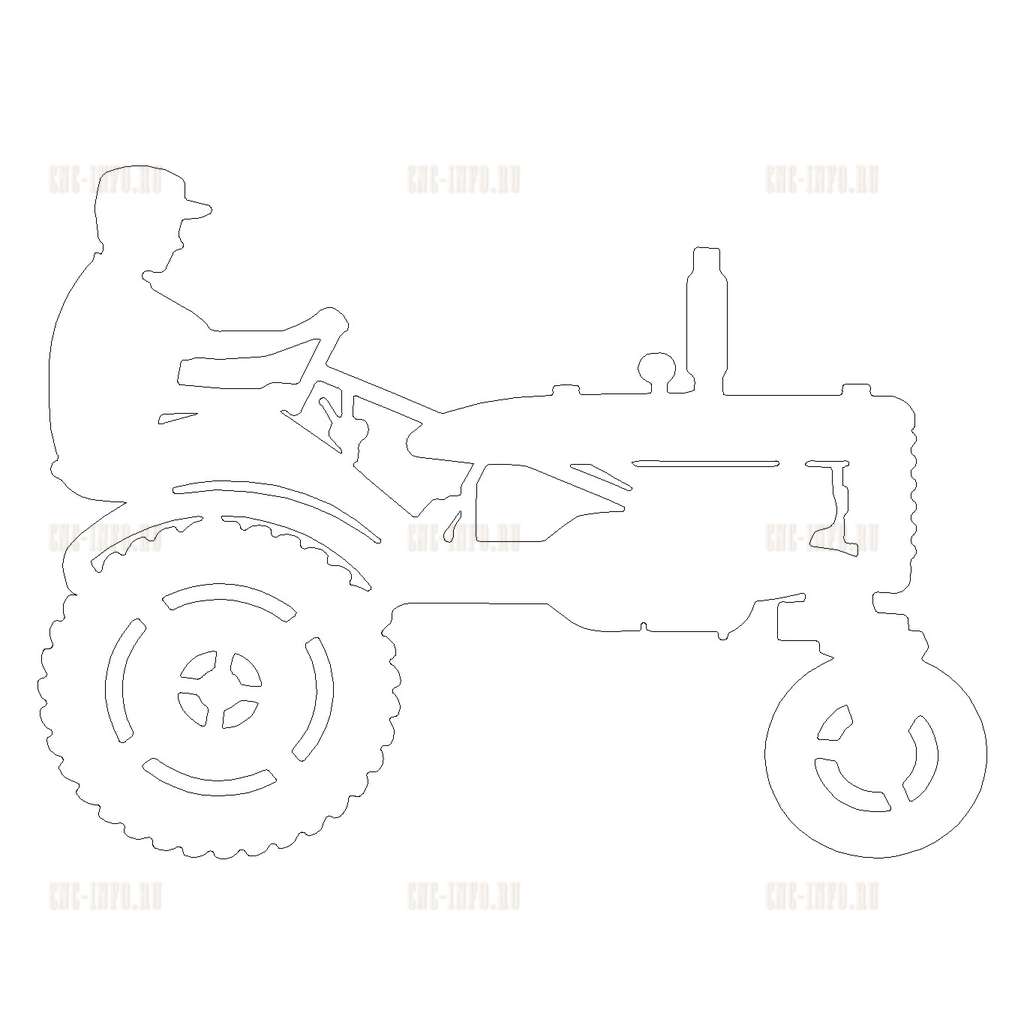 Tractor «Tractor with a tractor driver» (model v-1403) EPS, DXF, CDR ...