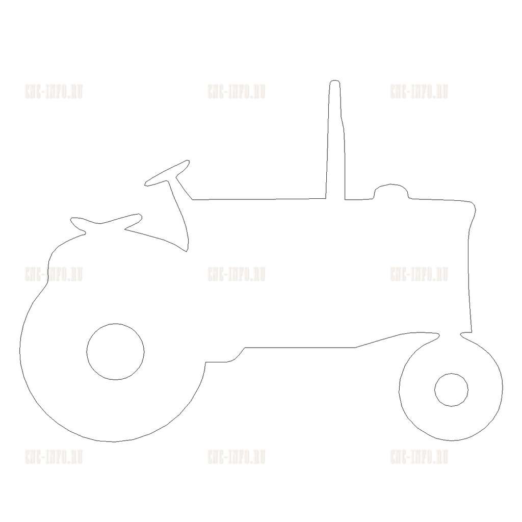Tractor stencil (model v-1405) EPS, DXF, CDR, 2D vector model