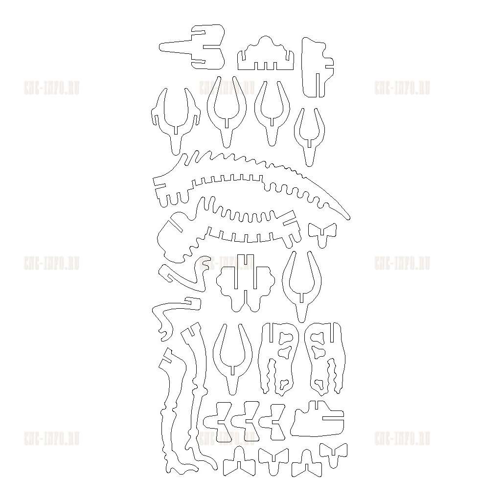 Model «Dinosaur» (model v-1407) EPS, DXF, CDR, 2D vector model